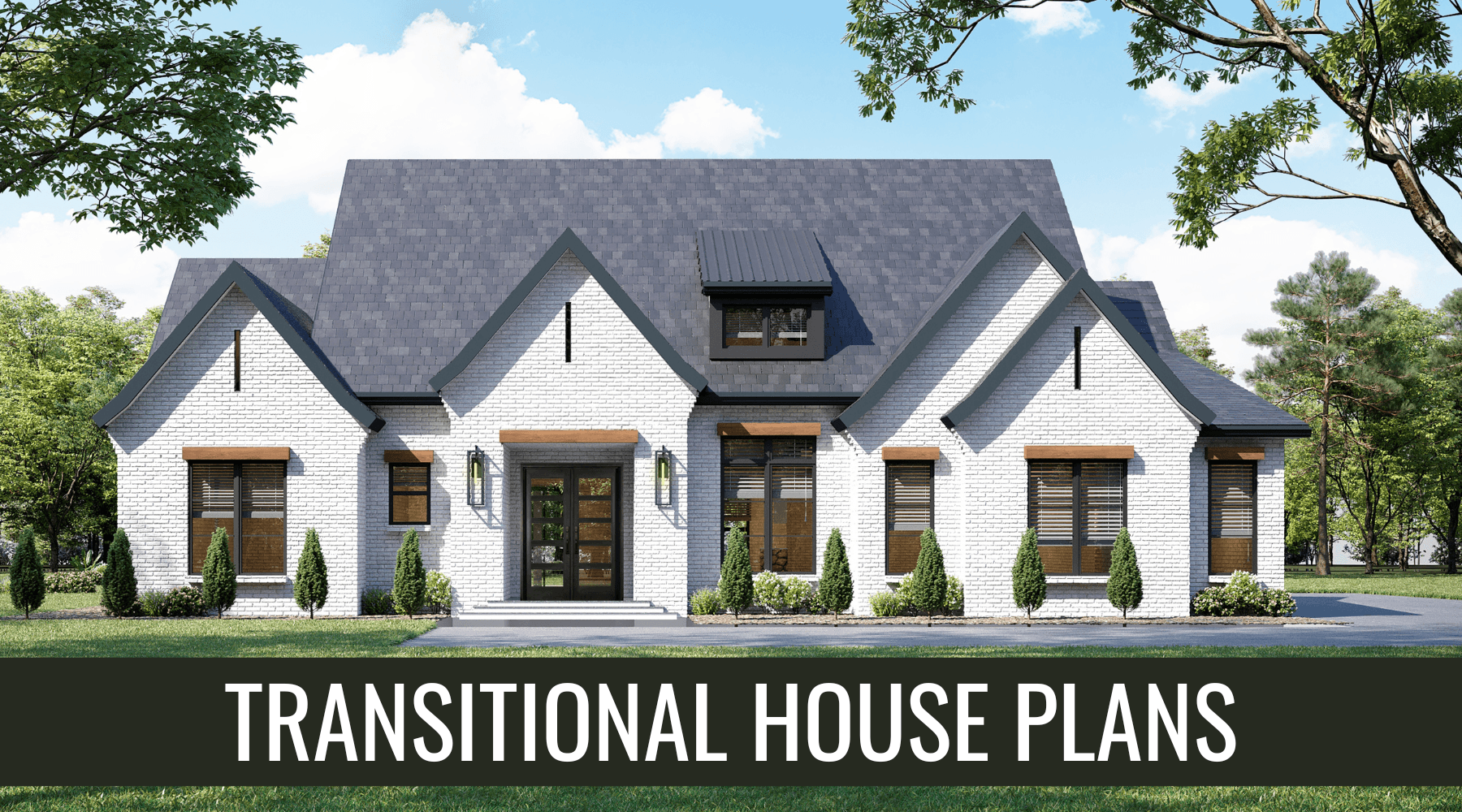 Transitional Home Designs Elevations Transitional House Plan With