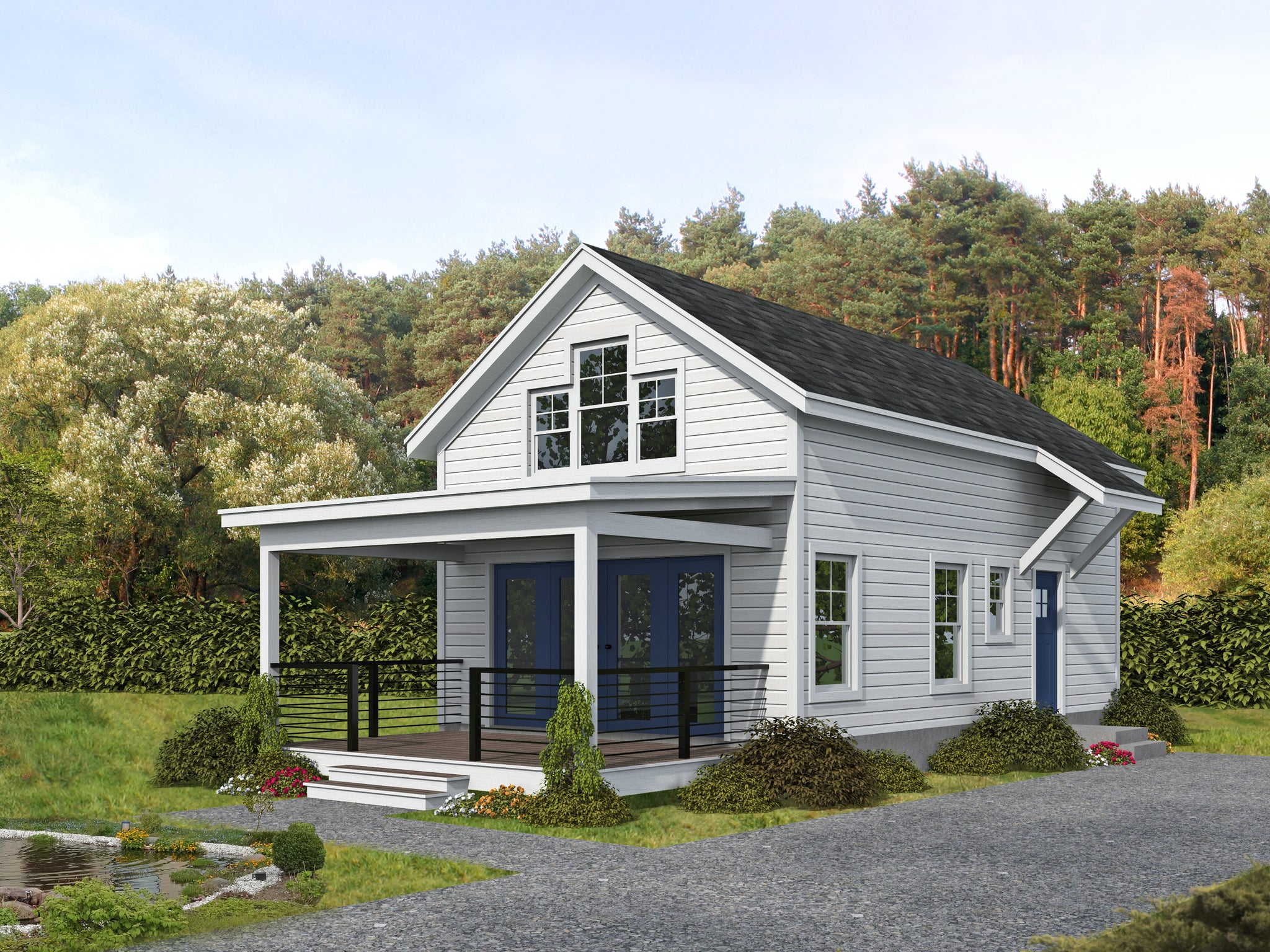 Cozy 817 Sq Ft Loft-Style Cottage with Covered Porch