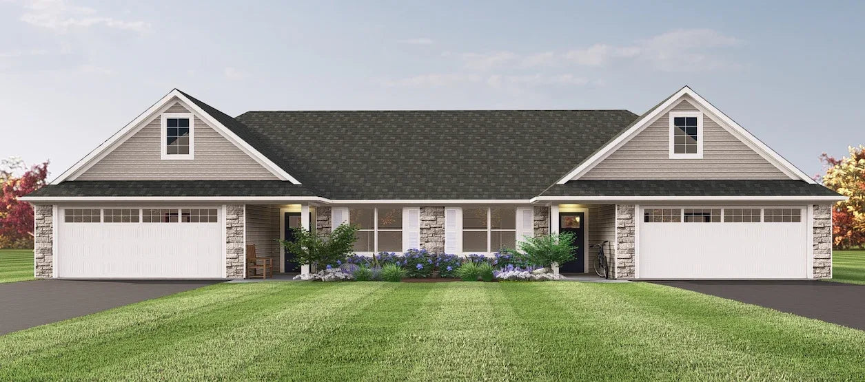 V Shaped House With Garage Duplex Plans V 387the Queen Luxury Modern