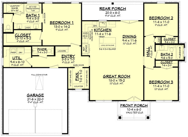 Edgemoor House Plan | Country Farmhouse Plan