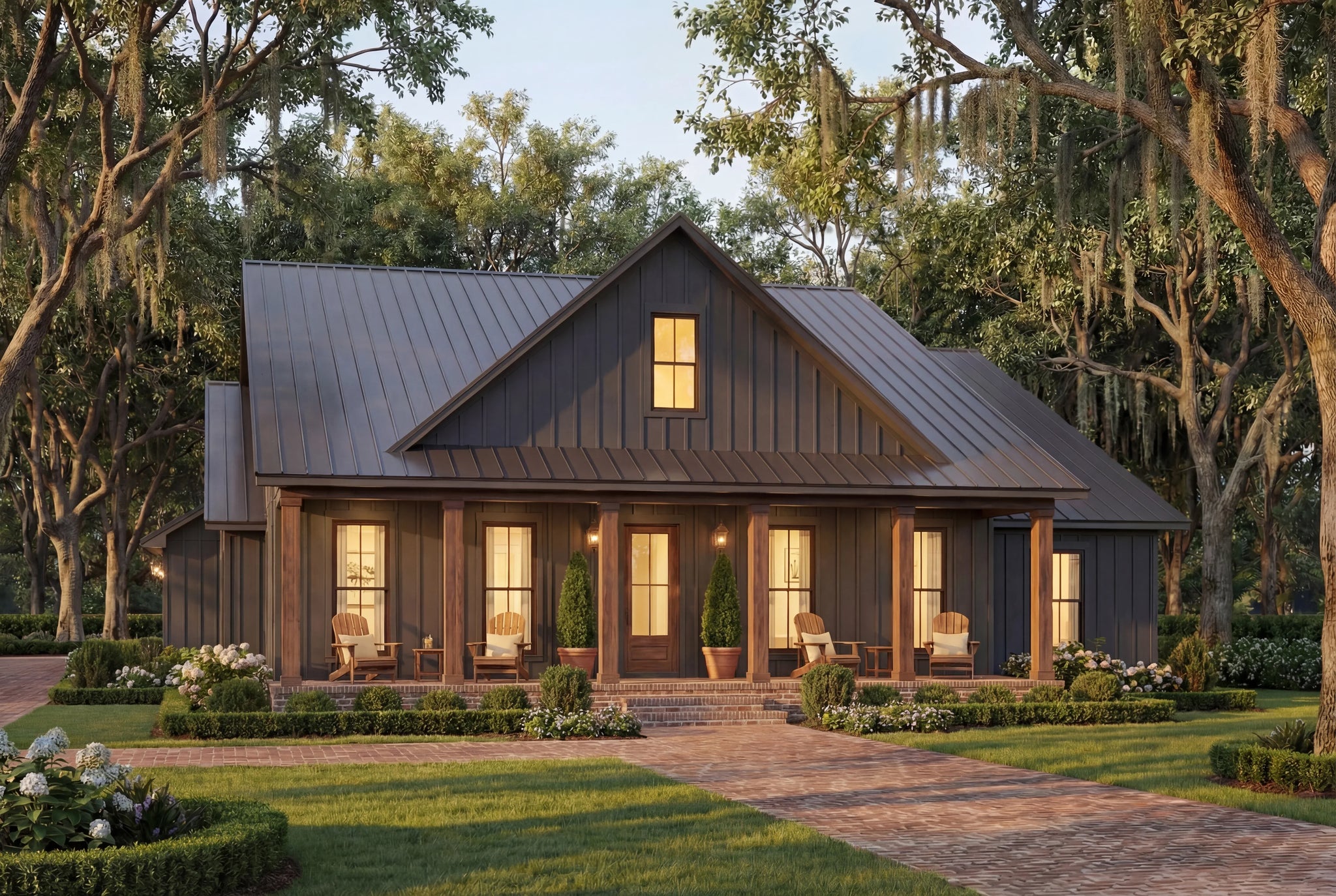 H7539-A Cottage House, 3 Bed, 2.5 Bath | Plan 1990-S Exterior-4