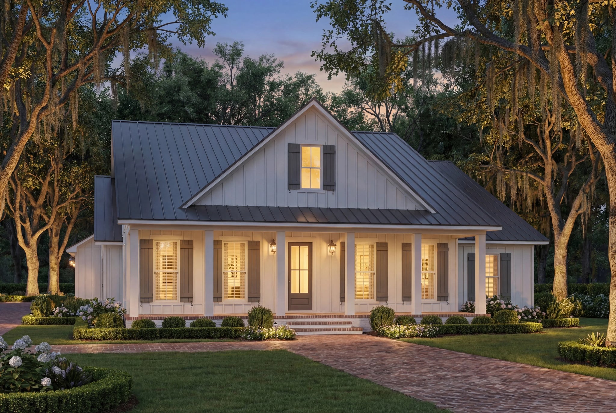 H7539-A Cottage House, 3 Bed, 2.5 Bath | Plan 1990-S Exterior-6