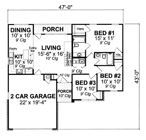 St Augusta House Plan | Traditional House Plan | One Story House Plan