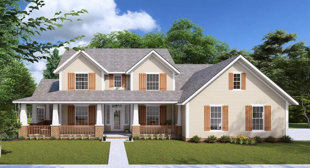 Brick Country Farmhouse Home Plans House Plan 41452 Modern Style