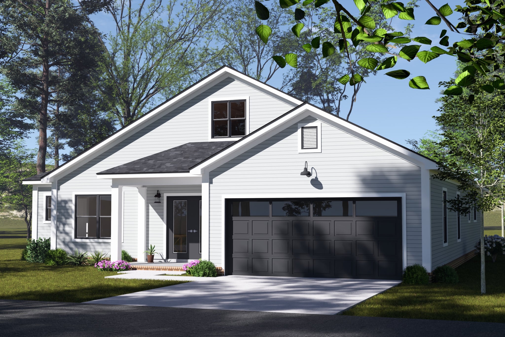 J7541-E Cottage House, 4 Bedrooms, 3.5 Bathrooms | Plan 24611 Exterior-3