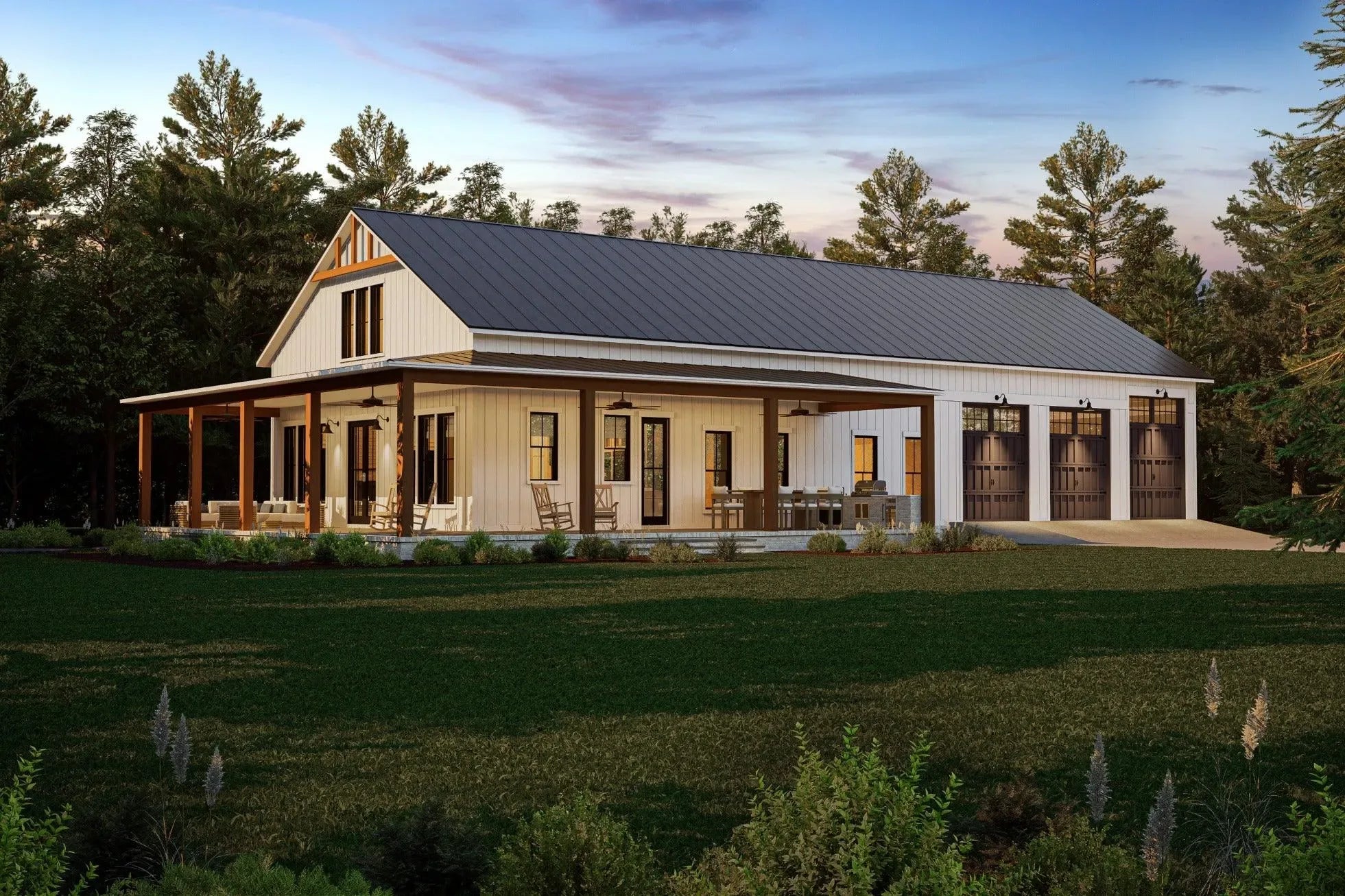 Rustic Farm House Plans One Story Charming Modern Farmhouse Style