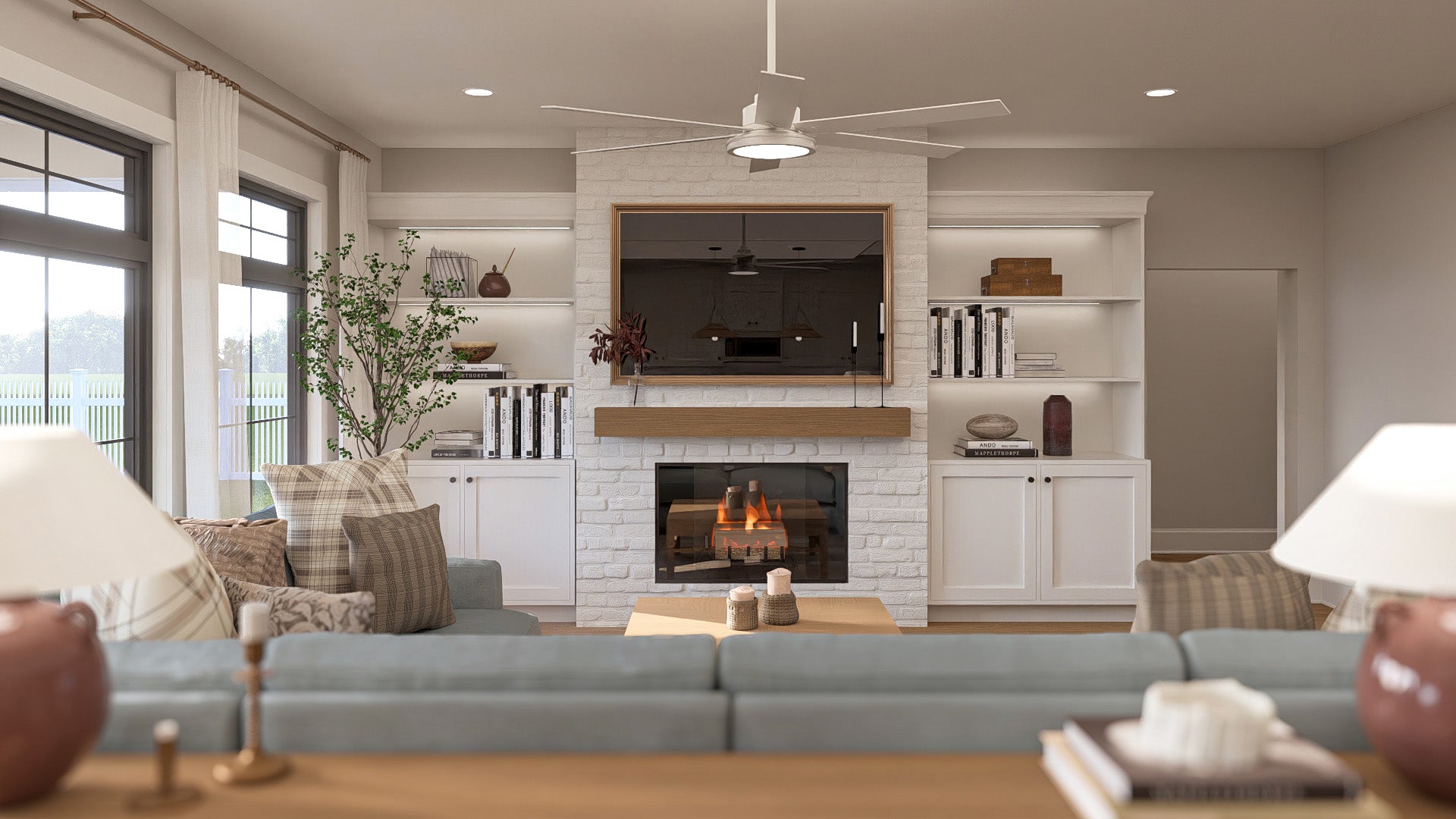 G7620-A Traditional House Great Room, 3 Bedrooms, 2 Bathrooms ...