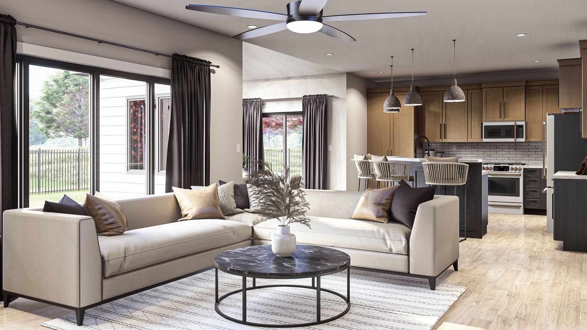 G7624-A Traditional House Great Room, 4 Bedrooms, 2.5 Bathrooms ...