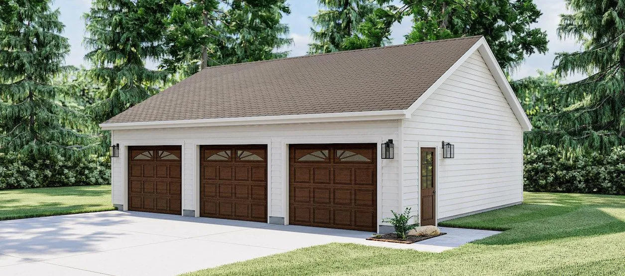 Bay Garage Plans Garage Plan 76023 3 Car Garage Apartment Craftsman