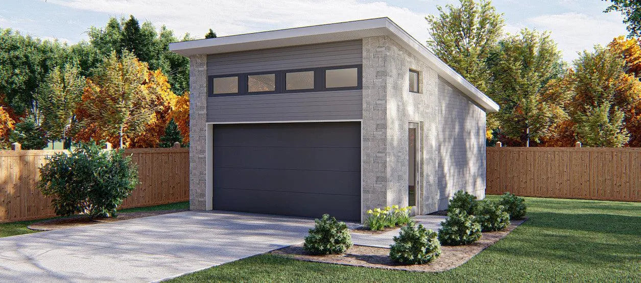 Pelini Garage Plan | Modern Style Garage Plan | One Story Garage Plan