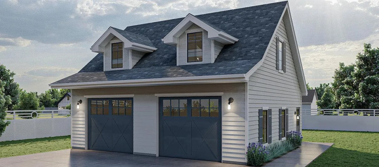 Ferentz Garage Plan | Detached Style Garage Plan | Two Story Garage Plan