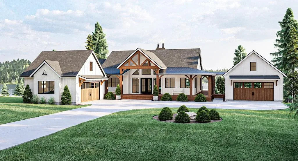 Side View House Plans House Plan 51984 Southern Style With 2201 Sq