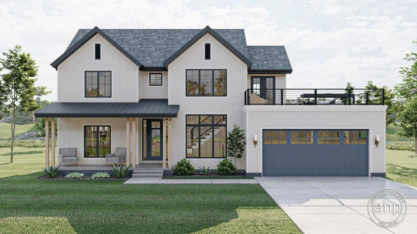 Cartwright House Plan | Modern Farmhouse Style House Plan | 1.5 Story ...