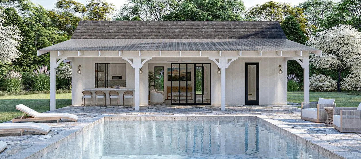 Garage Pool House Floor Plans