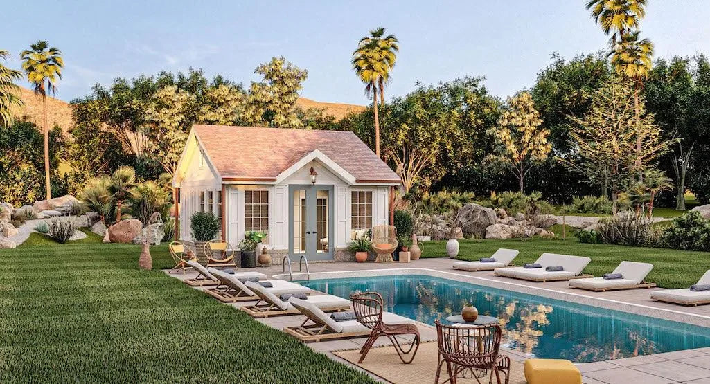 Sunshine Cottage House Plan| Pool House Plan | One Story Plan