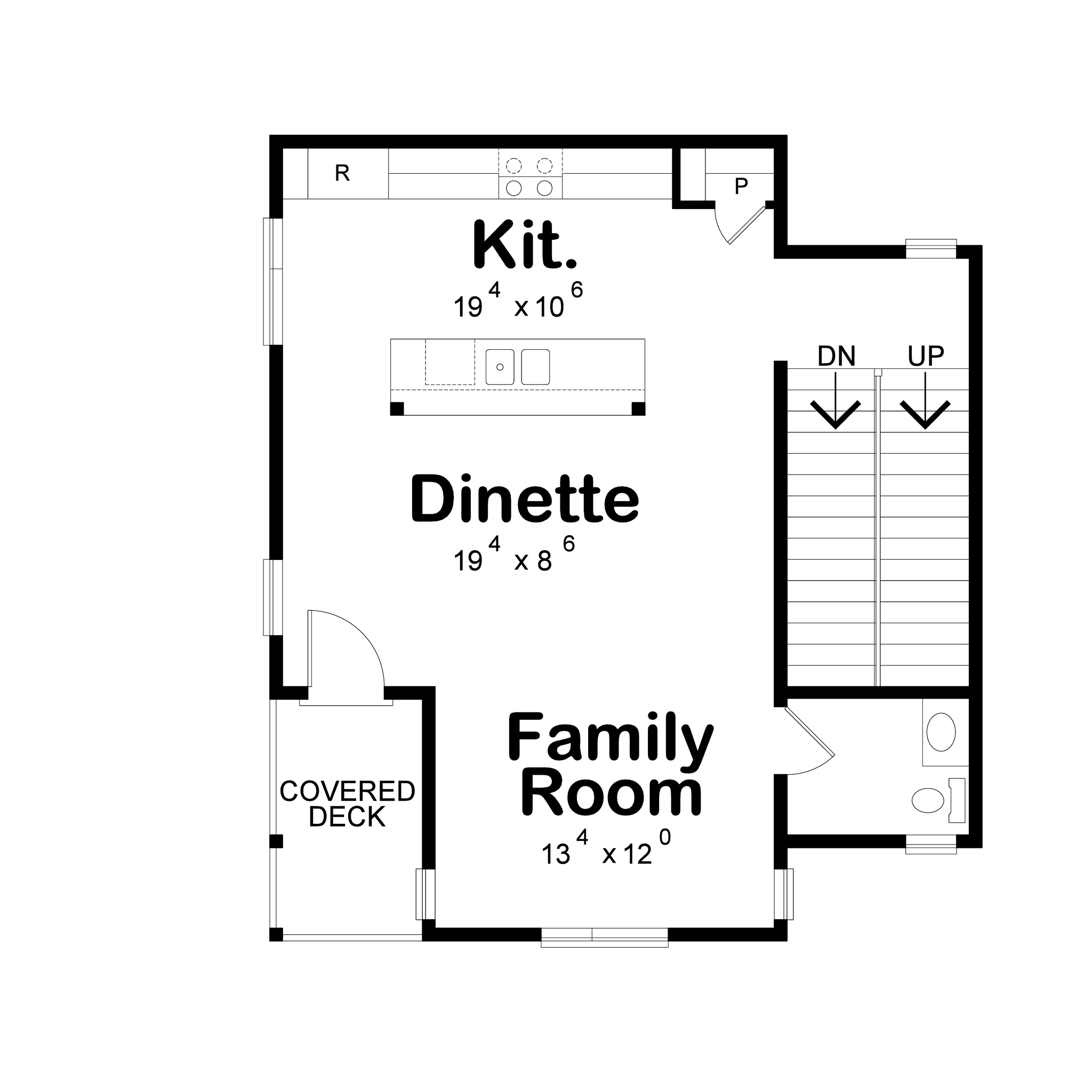AB7614-A Contemporary House second Floor Plan, 3 Bedrooms, 3.5 ...