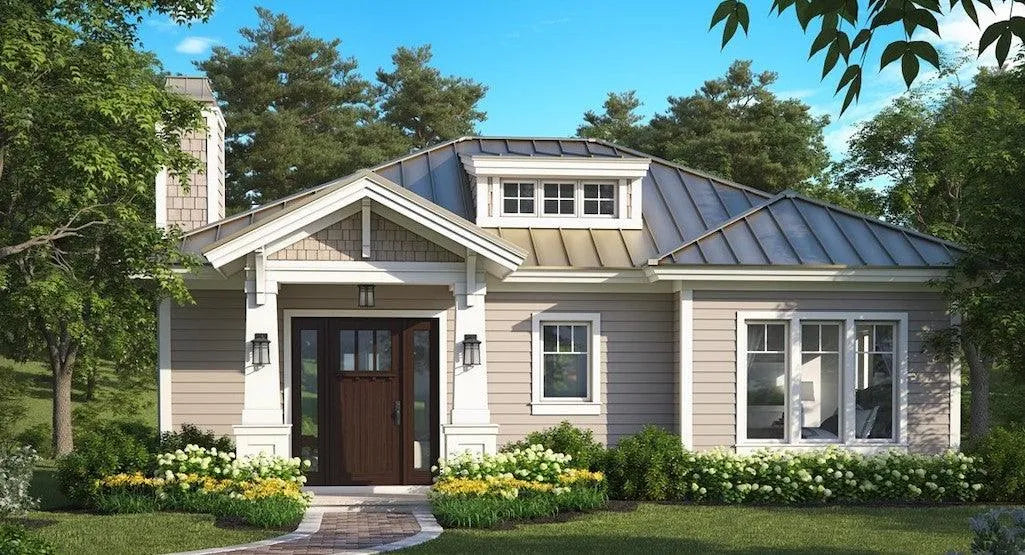 One Story Tiny Cottage Plans 1 Bedroom & 1 Bathroom Tiny Cabin House