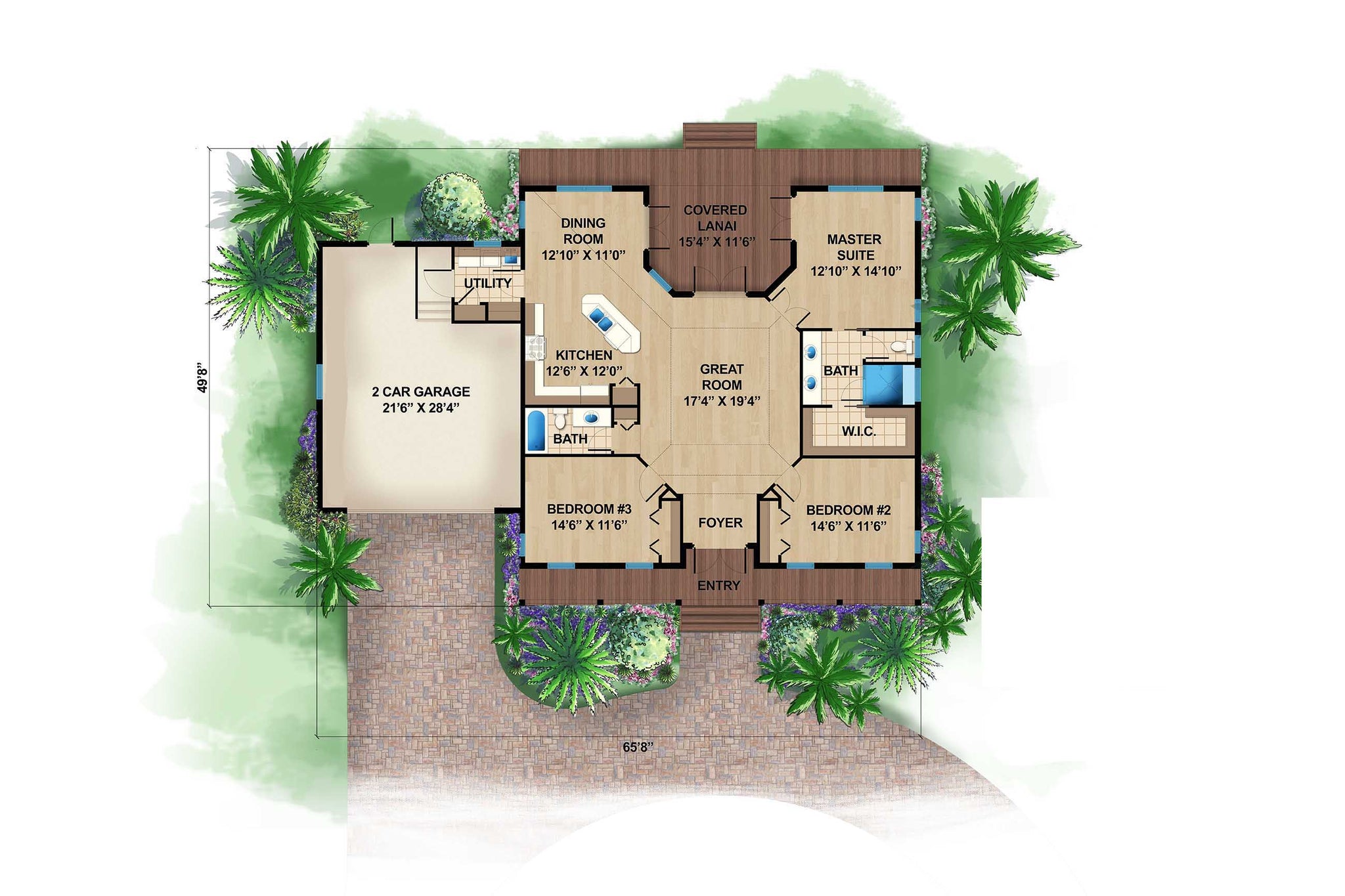 Ambergris Cay House Main Floor Plan