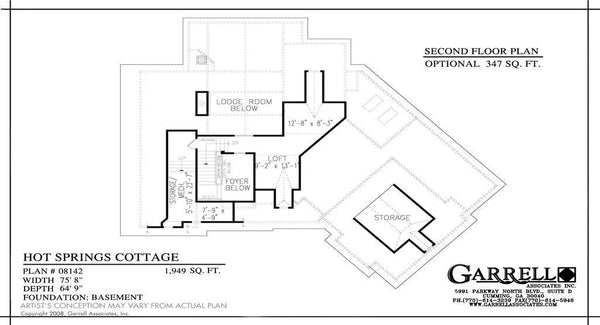 Hot Springs Cottage House Plan