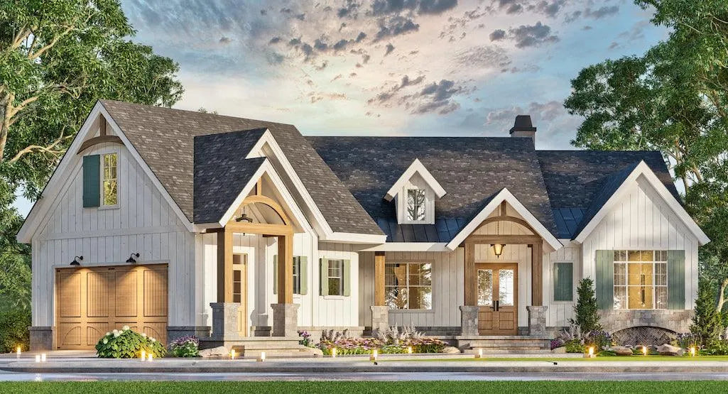 Jade Cottage House Plan | One Story Transitional House Plan | Craftsman ...