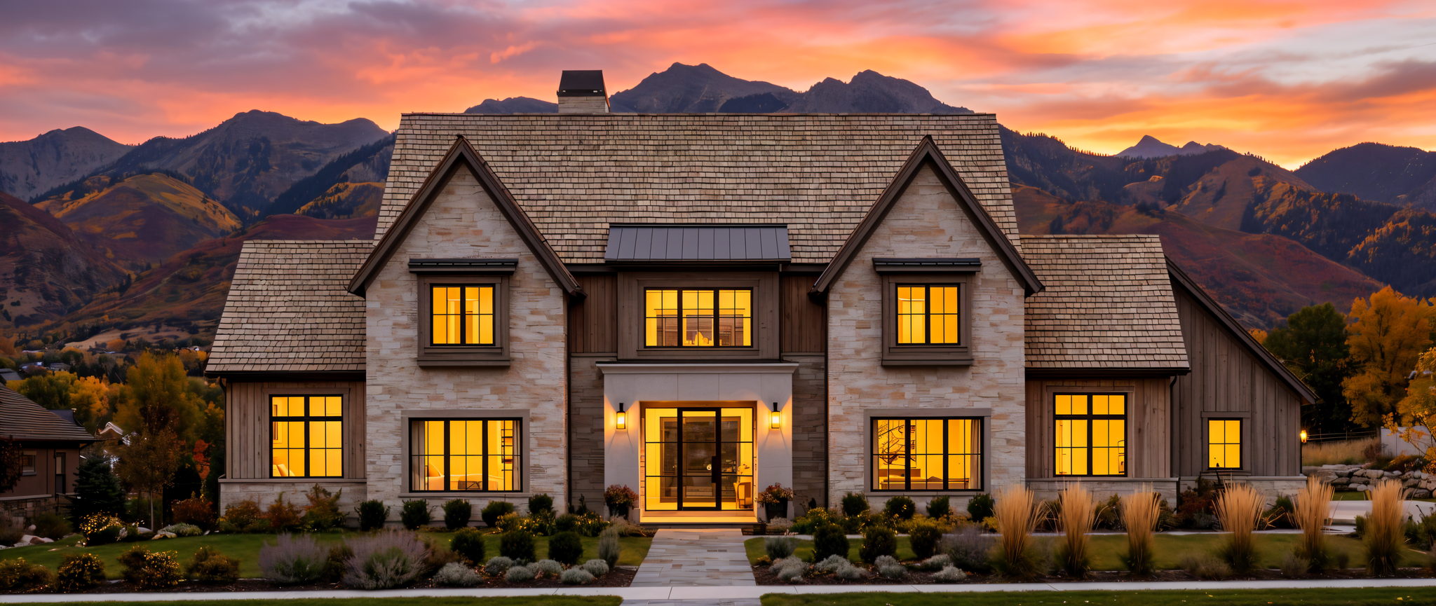 R7485-A Contemporary House, 4 Bed, 4.5 Bath | Plan LG185 Exterior-2