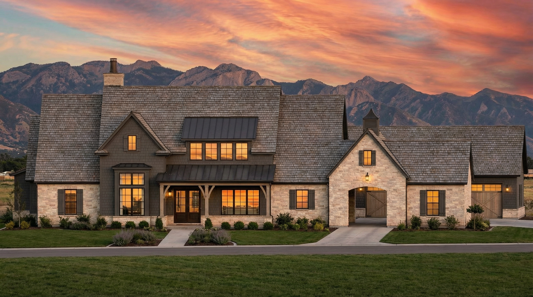 R7575-A Farmhouse House, 5 Bedrooms, 5.5 Bathrooms | Plan LG188 Exterior-2