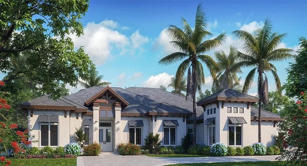 Marigold House Plan | Transitional House Plan | One Story House Plan