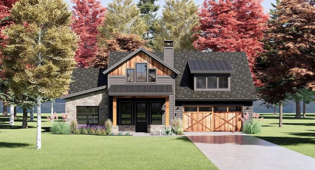Red Modern Farmhouse Floor Plans Affordable Small Modern Home Plan 1