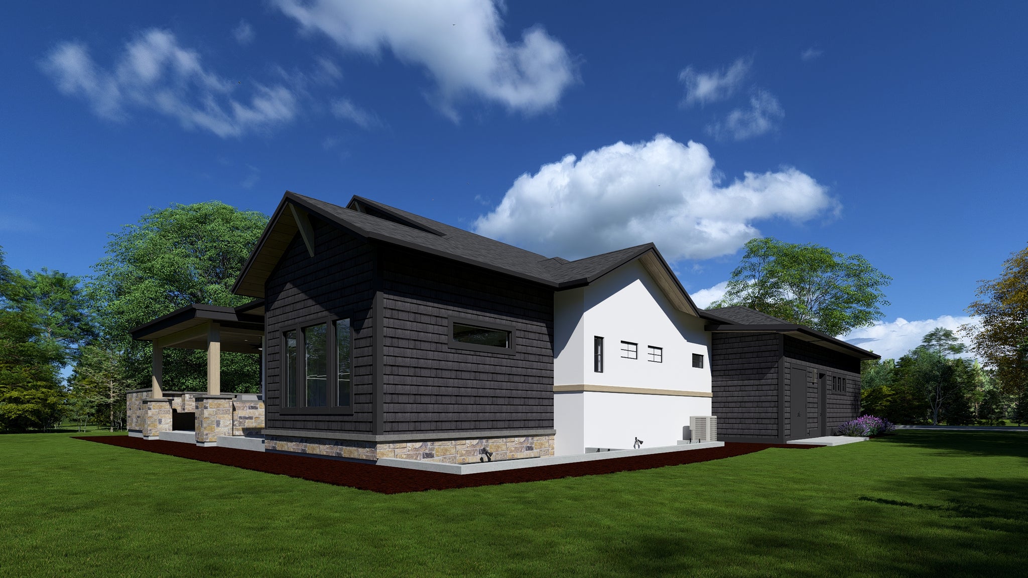 W7607-A Modern Farmhouse, 3 Bedrooms, 3 Bathrooms | USA-2876-MOFH ...