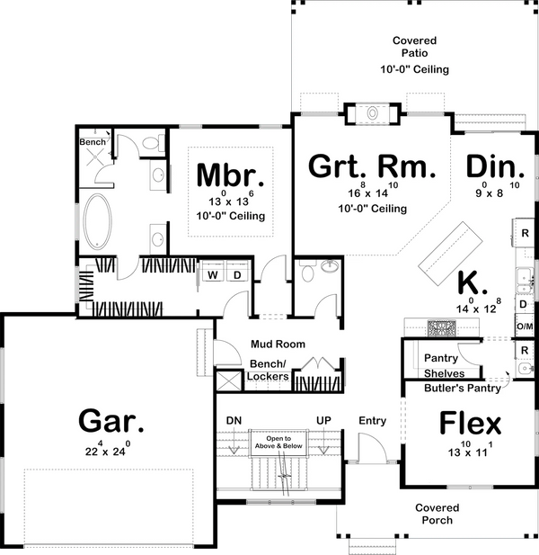 Cartwright House Plan | Modern Farmhouse Style House Plan | 1.5 Story ...