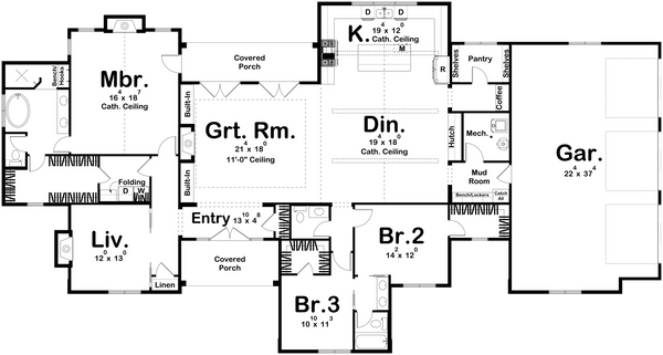 Hither Hills House Plan | Modern European House Plan | Cottage House Plan