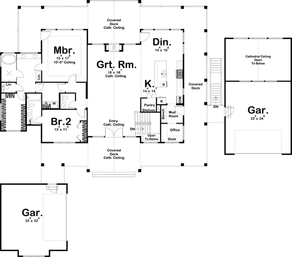 Valley View House Plan | Modern Farmhouse Plan | Lake House Plan