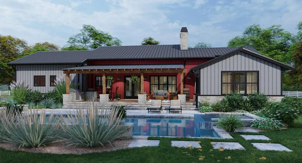 Dos Riatas Ranch House Plan | Ranch House Plan | Steel Frame House Plan