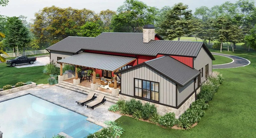 Dos Riatas Ranch House Plan | Ranch House Plan | Steel Frame House Plan