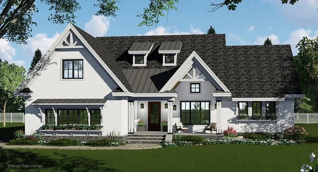 Modern Craftsman Farmhouse House Plan 100203 | New American Style With