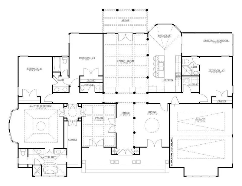 Nantucket | Retirement House Plans | Ranch Floor Plans